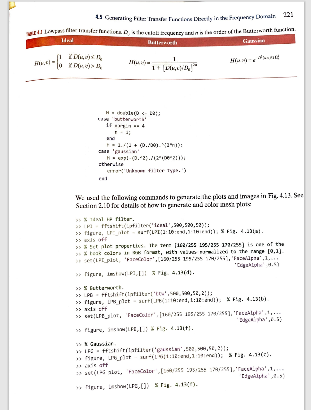 Image processing class with MATLAB code 1. Type and | Chegg.com