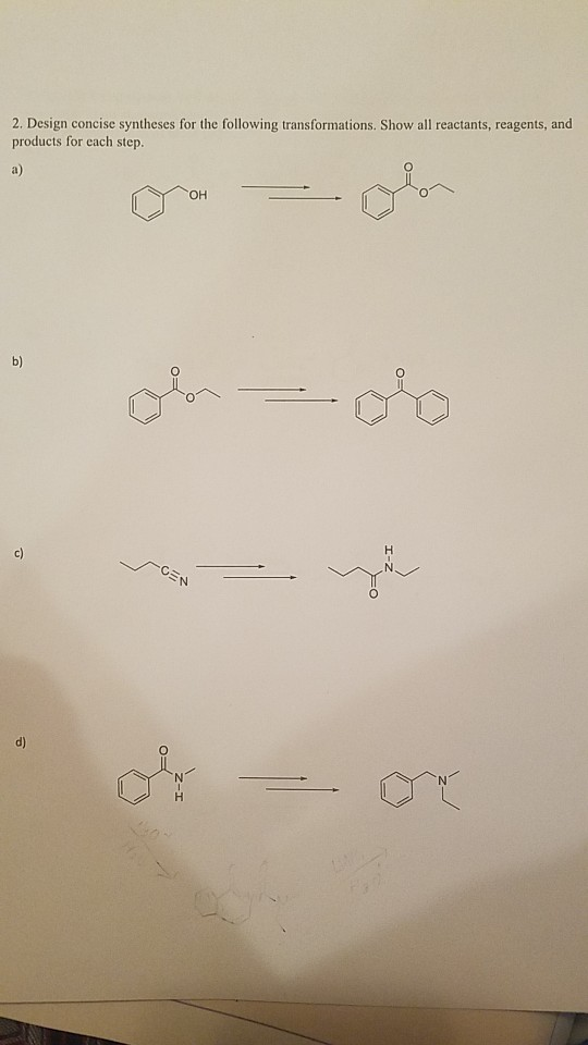 Solved 2. Design concise syntheses for the following | Chegg.com