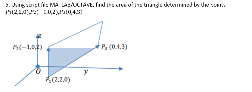 Solved 5. Using script file MATLAB/OCTAVE, find the area of | Chegg.com Solved 5. Using script file MATLAB/OCTAVE, find the area of | Chegg.com