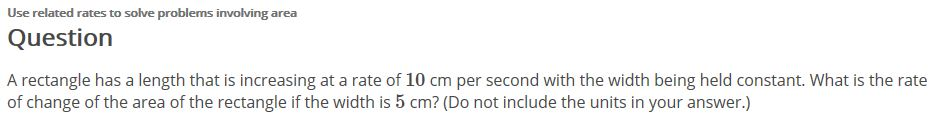 Solved Use related rates to solve problems involving area | Chegg.com