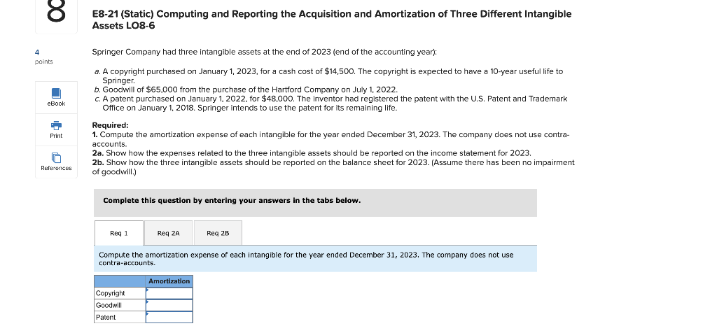 Solved E8-21 (Static) Computing and Reporting the | Chegg.com