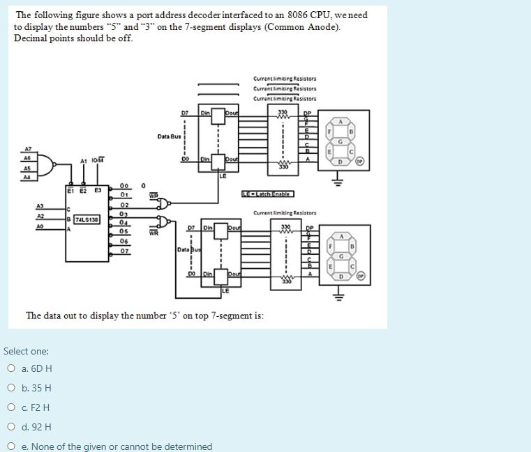 Solved The following figure shows a port address decoder | Chegg.com