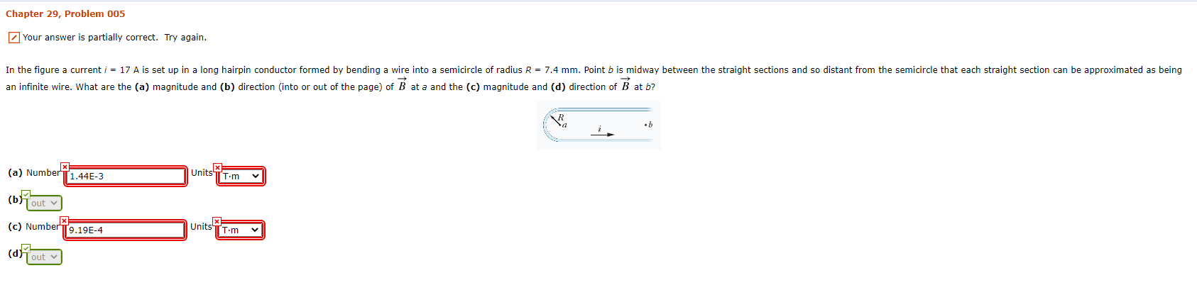 Solved Chapter 29, Problem 005 Your answer is partially | Chegg.com