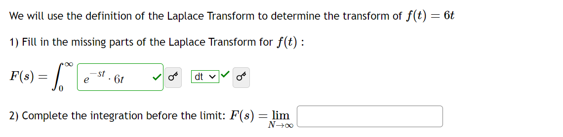 Solved We will use the definition of the Laplace Transform | Chegg.com