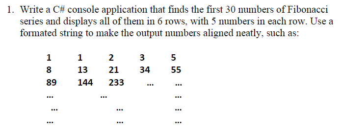 Write a C# console application that finds the first | Chegg.com