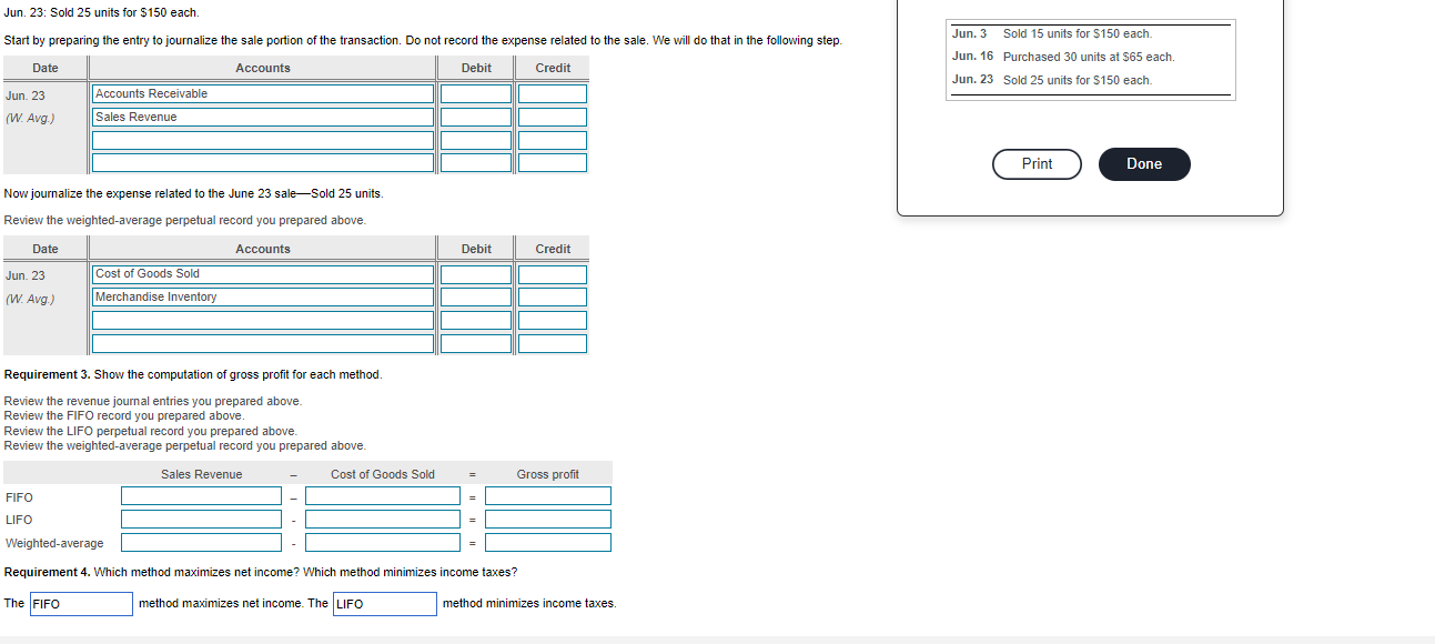 Solved Requirement 1. Prepare a perpetual inventory record | Chegg.com