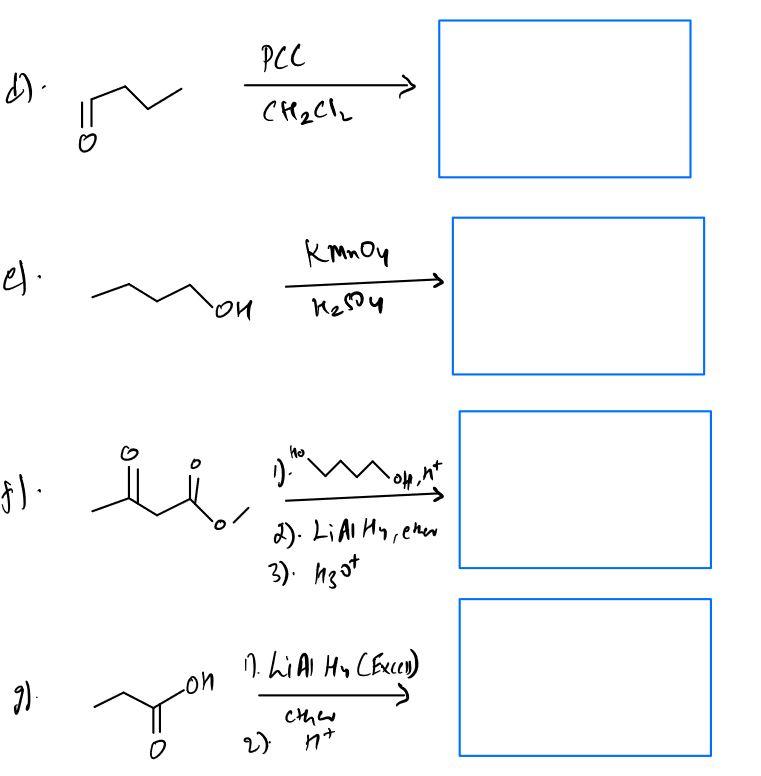 Solved 2. Predict the major product(s) or reagent of the | Chegg.com