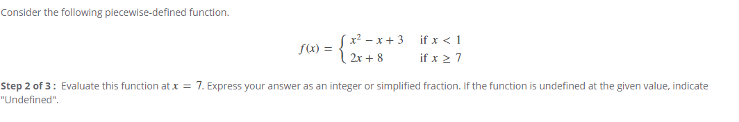 Solved Consider the following piecewise-defined function. | Chegg.com