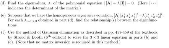 Solved Consider the 3 x 3 matrix 4 [A] = 2 1 -1 5 2 1 2 4 1 | Chegg.com