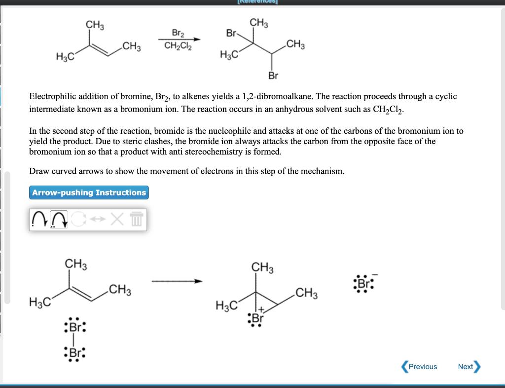 Solved Nee CH3 CH3 Br Br2 CH2Cl2 CH3 CH3 H3C H3C Br | Chegg.com