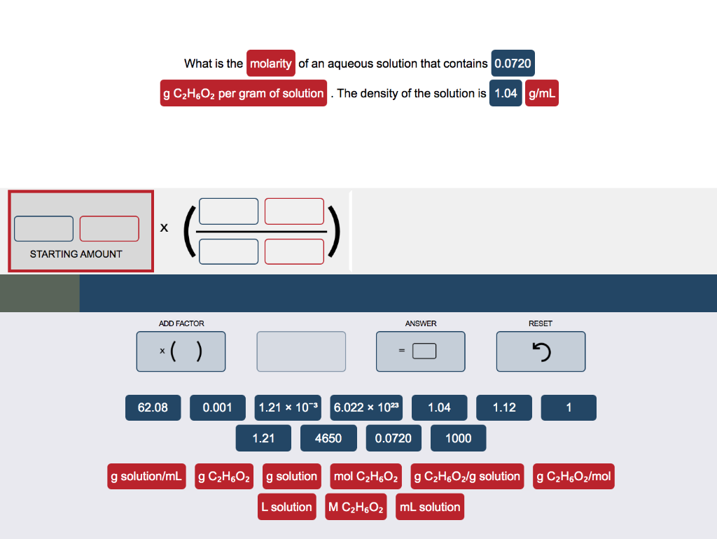 Solved What is the molarity of an aqueous solution that | Chegg.com