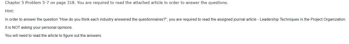 5–7 Richard M. Hodgetts (“Leadership Techniques in | Chegg.com