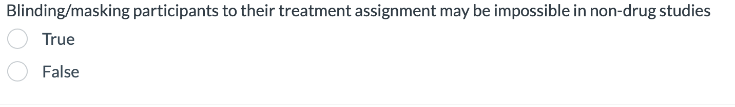 Solved Blinding/masking participants to their treatment | Chegg.com