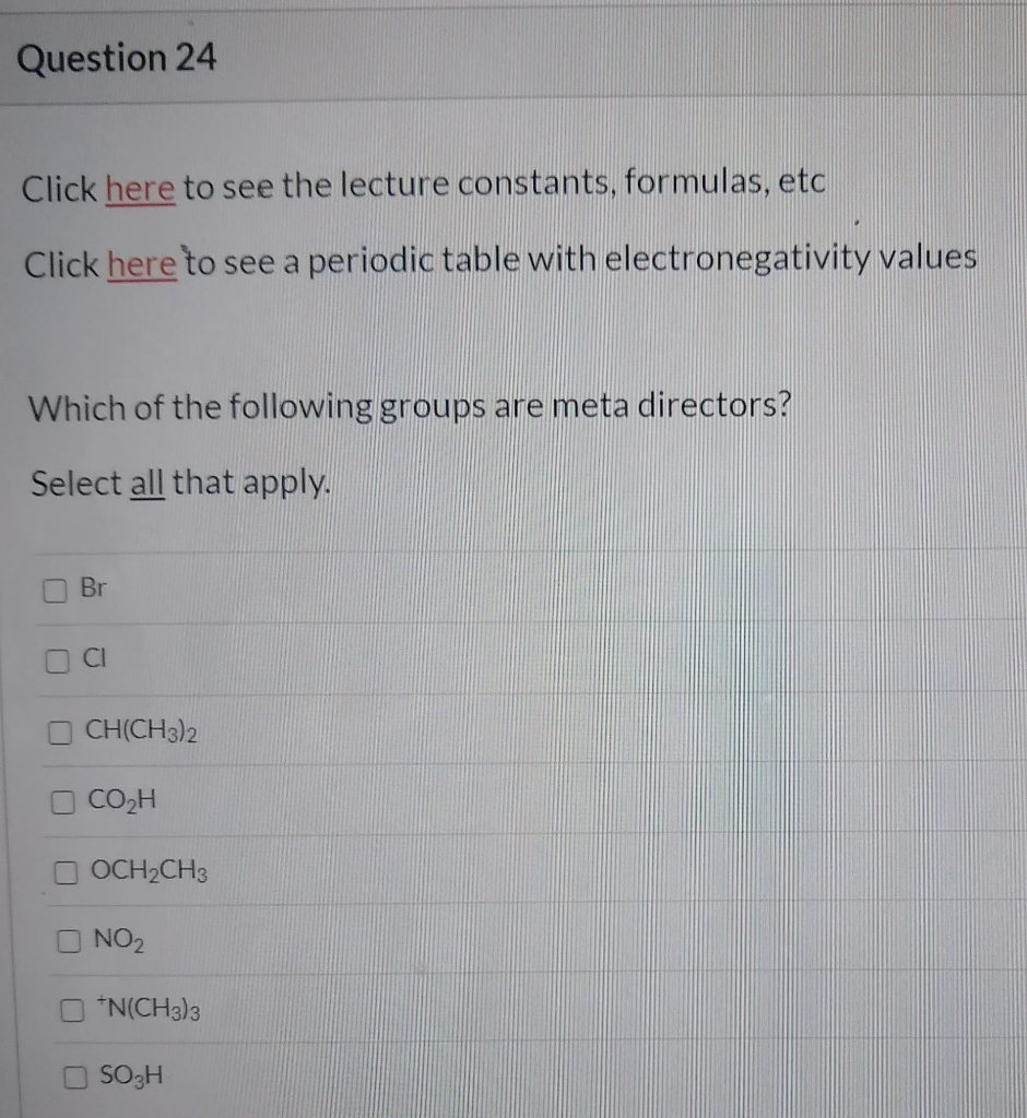 Solved Which of the following groups are meta | Chegg.com