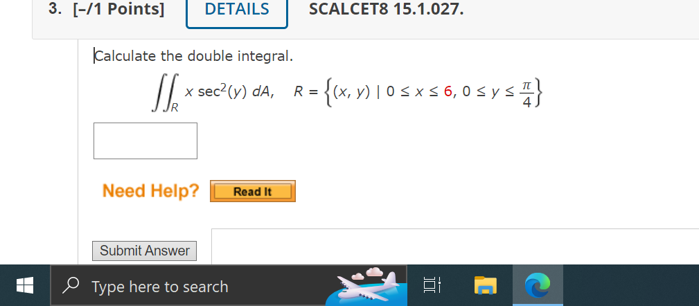 Solved Calculate the double integral. | Chegg.com