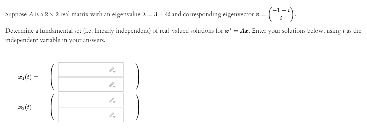 Solved Suppose A is a 2 x 2 real matrix with an eigenvalue 1 | Chegg.com