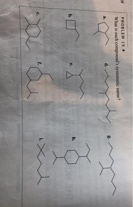 Solved PROBLEM 15 What is each compound's systematic name? | Chegg.com