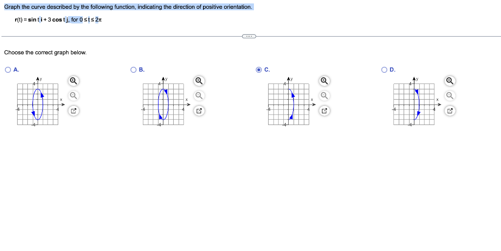 Solved Graph the curve described by the following function, | Chegg.com