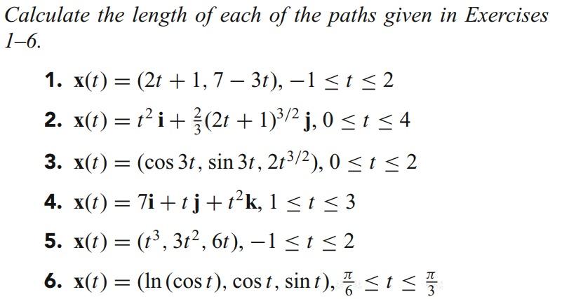 Solved = Calculate the length of each of the paths given in | Chegg.com