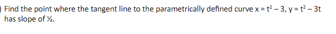 Solved Find the point where the tangent line to the | Chegg.com