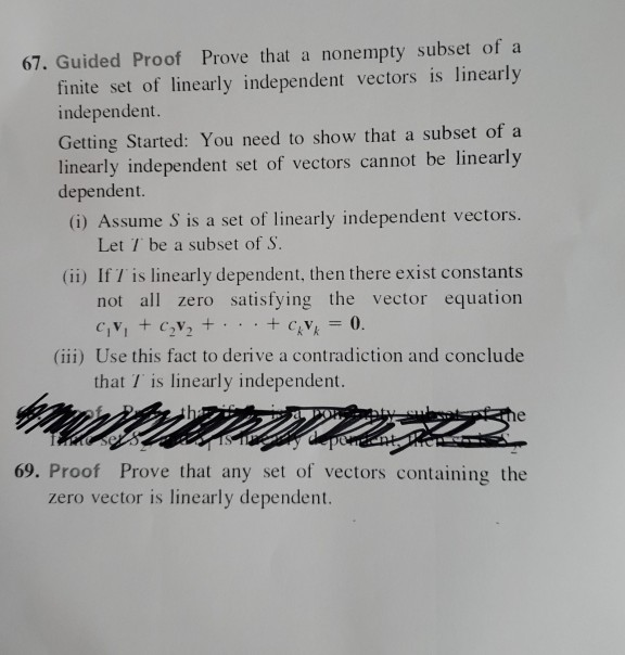 Solved 67. Guided Proof Prove that a nonempty subset of a | Chegg.com