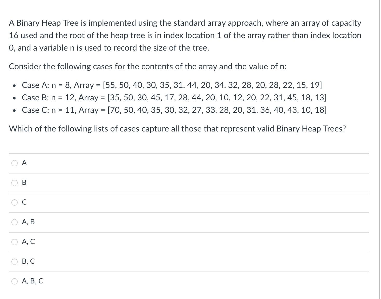 Solved A Binary Heap Tree is implemented using the standard | Chegg.com