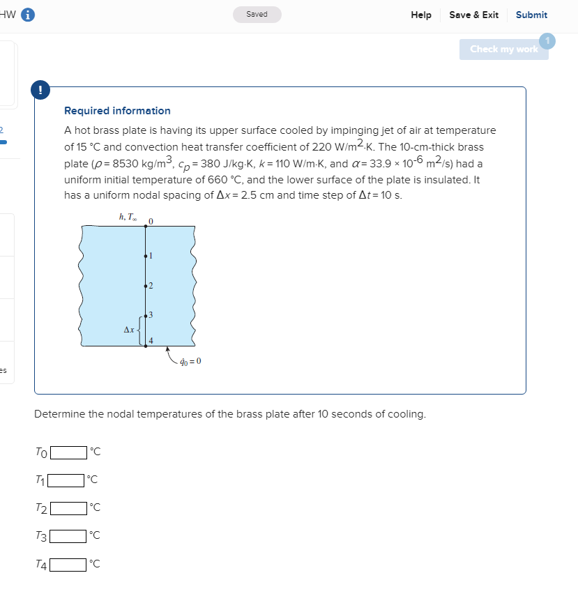 Solved HW i Saved Help Save & Exit Submit Check my work | Chegg.com