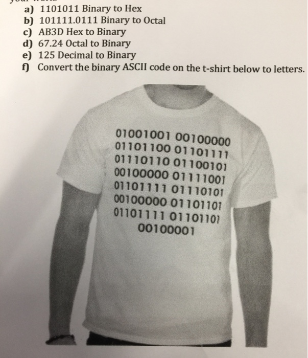 Solved a) 1101011 Binary to Hex b) 101111.0111 Binary to | Chegg.com