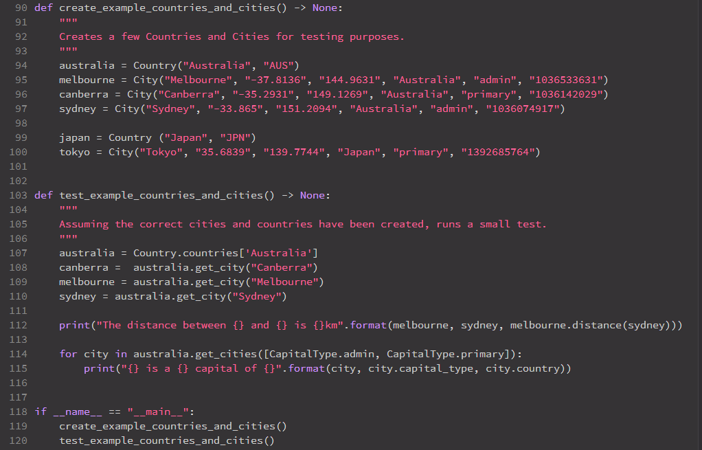 Solved Task - Create a class City and a class Country by | Chegg.com