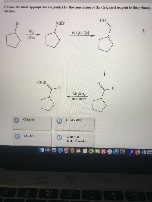 Solved Choose the most appropriate reagent(s) for the | Chegg.com