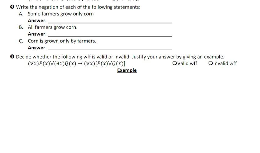 Solved (4) Write the negation of each of the following | Chegg.com