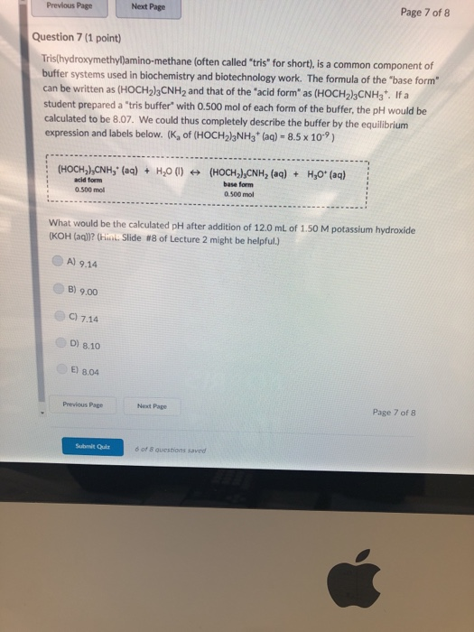 Solved Page 7 of 8 Next Page Previous Page Question 7 (1 | Chegg.com