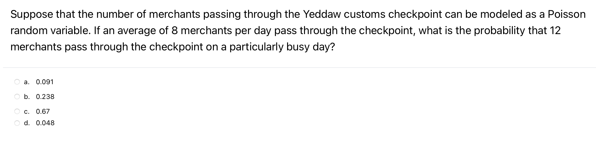 Solved Suppose that the number of merchants passing through | Chegg.com