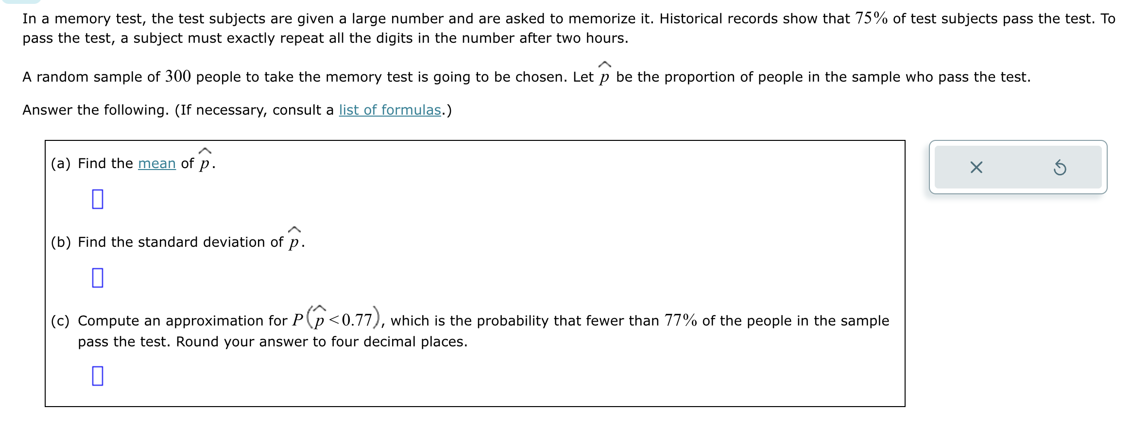 Solved In A Memory Test The Test Subjects Are Given A Large