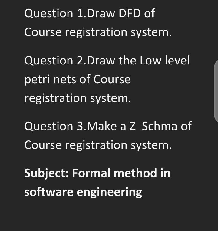 Solved Question 1.Draw DFD of Course registration system. | Chegg.com