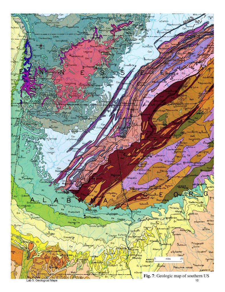 Solved Fig. 4: Legend - north-central US geologic map Fig. | Chegg.com