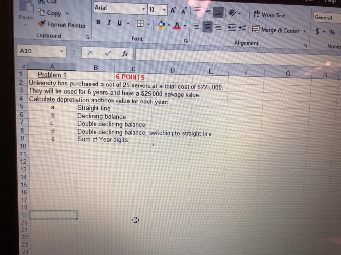 Solved Arial General Paste Format Painter | Clipboard Font | Chegg.com