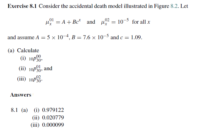 Solved Exercise 8.1 Consider the accidental death model | Chegg.com