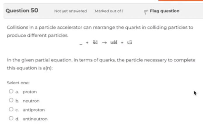 Solved Collisions in a particle accelerator can rearrange | Chegg.com