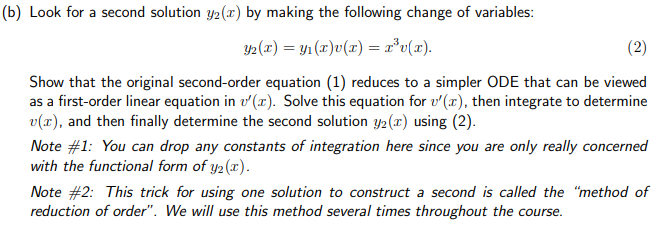 Solved Consider the linear, variable-coefficient | Chegg.com