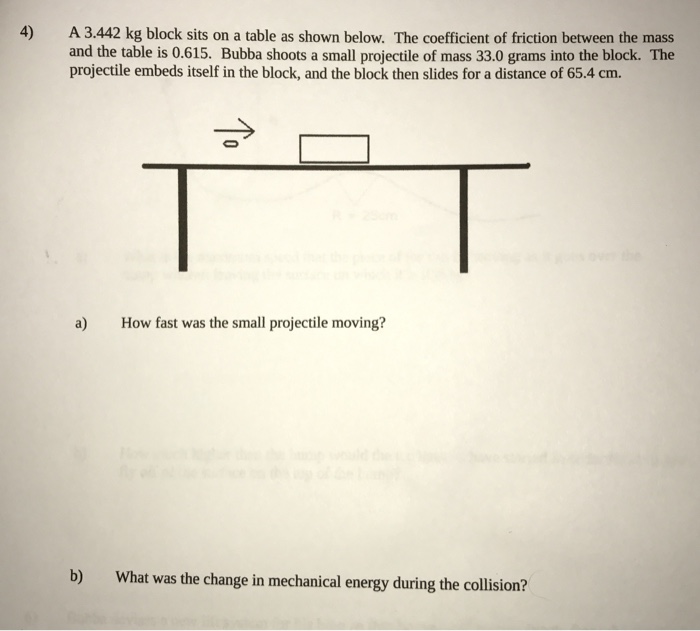 Solved A 3.442 kg block sits on a table as shown below. The | Chegg.com
