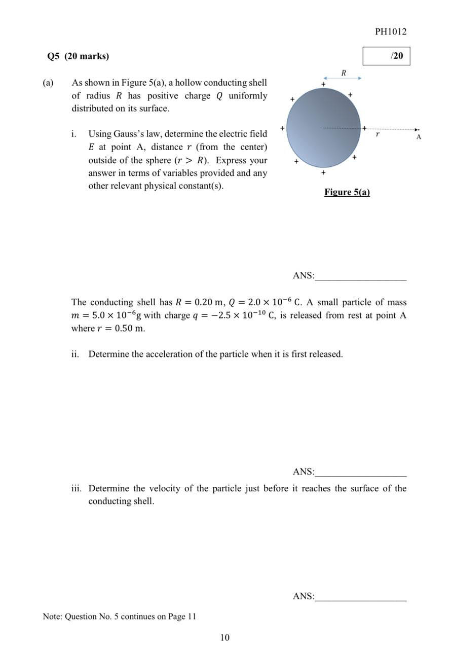 Solved (a) As shown in Figure 5(a), a hollow conducting | Chegg.com