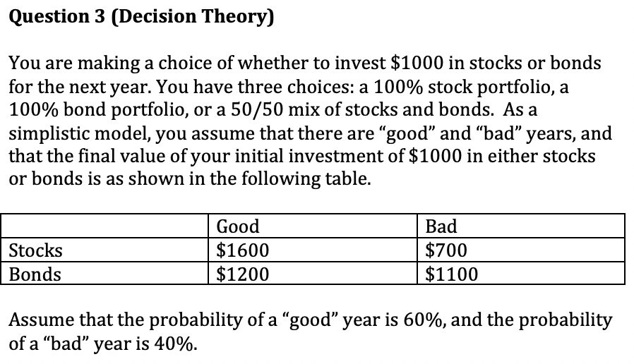 Solved a) Draw a decision tree and calculate the expected | Chegg.com