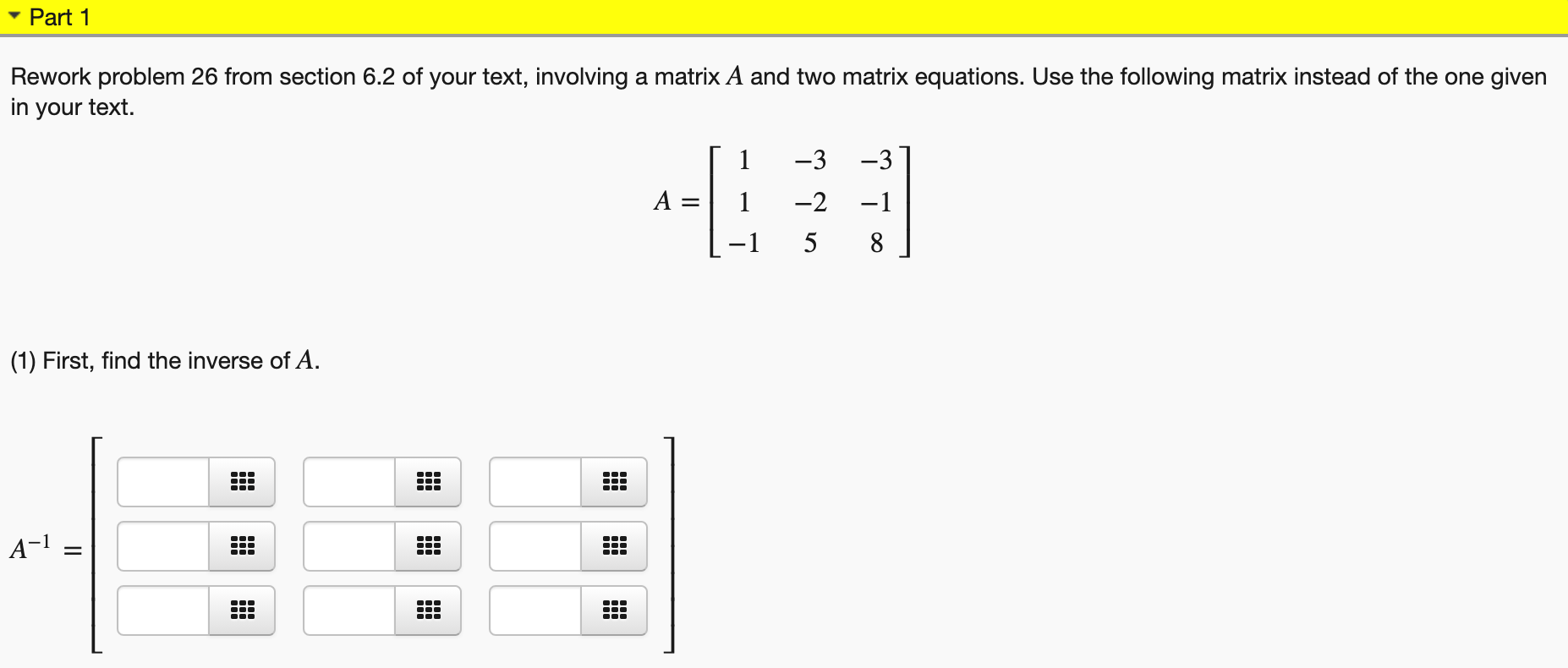 Solved (1 point) Rework problem 24 from section 6.2 of your | Chegg.com