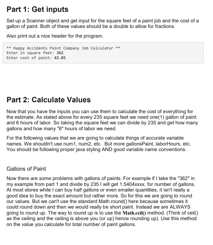 Solved Overview You will create a program that gets input, | Chegg.com