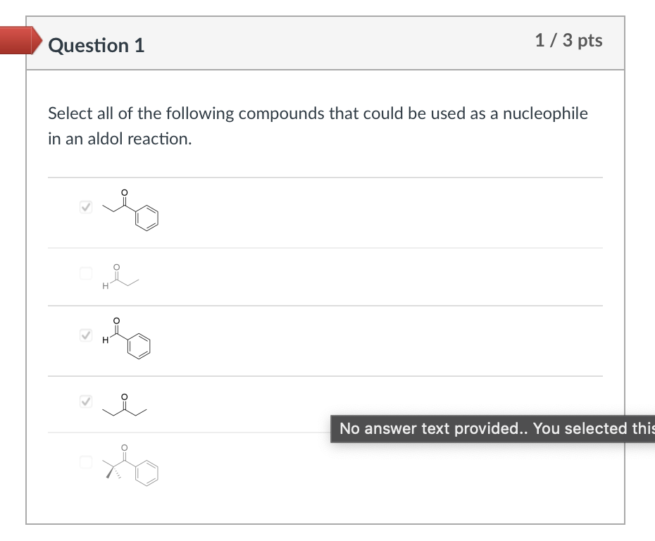 Solved Select all of the following compounds that could be | Chegg.com
