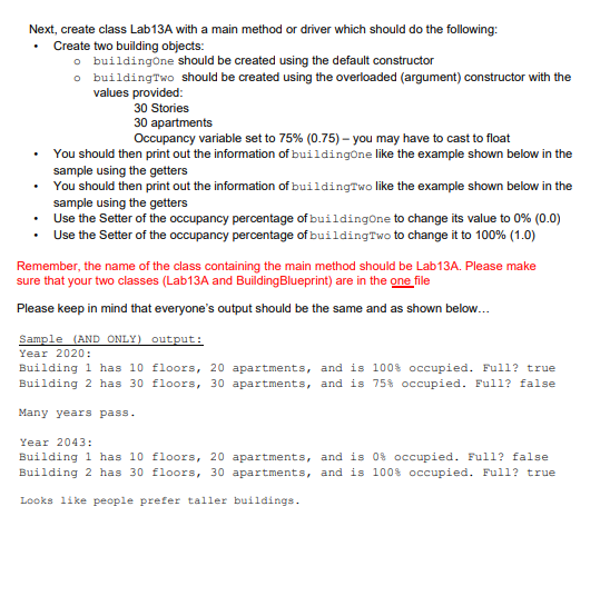 Solved Lab 13A: The Architect Buildings can be built in many | Chegg.com