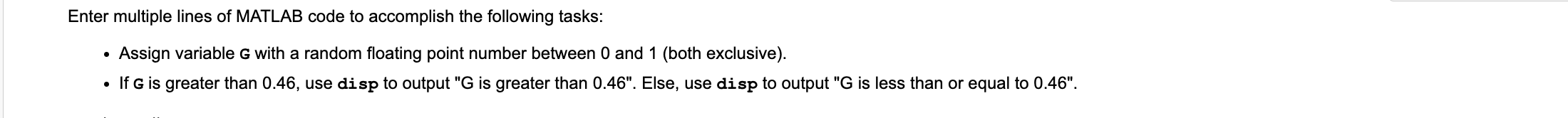 Solved Write a FOR loop in MATLAB to assign vector G with 11 | Chegg.com