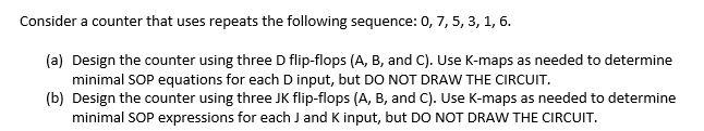 Solved Consider a counter that uses repeats the following | Chegg.com