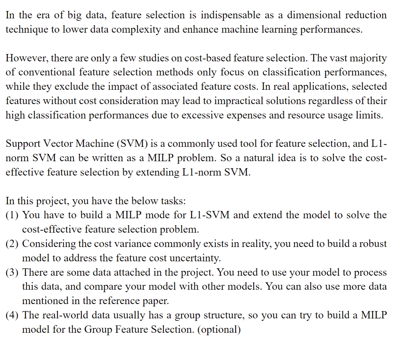 Solved In The Era Of Big Data Feature Selection Is